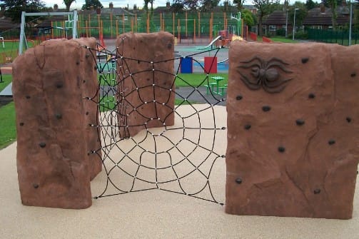 Spider web play surfacing - Abacus Playgrounds