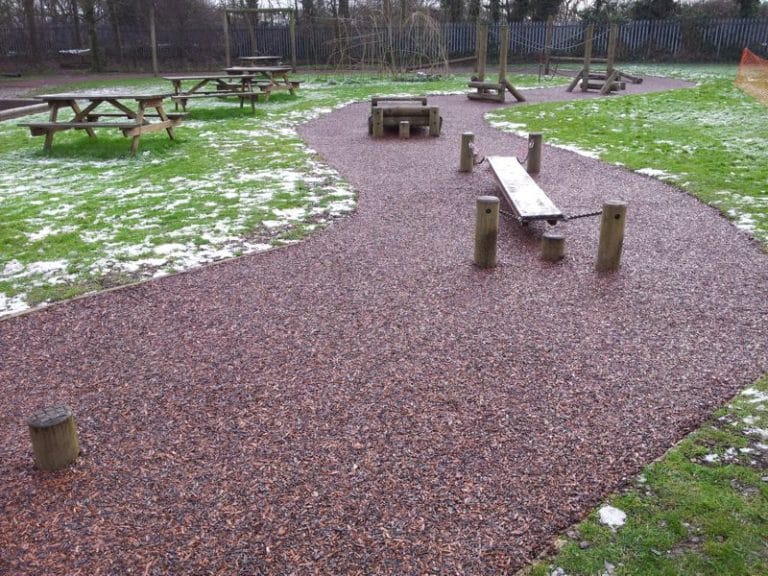 Bonded Rubber Mulch Surfacing UK | Natural Safety Flooring for Playgrounds