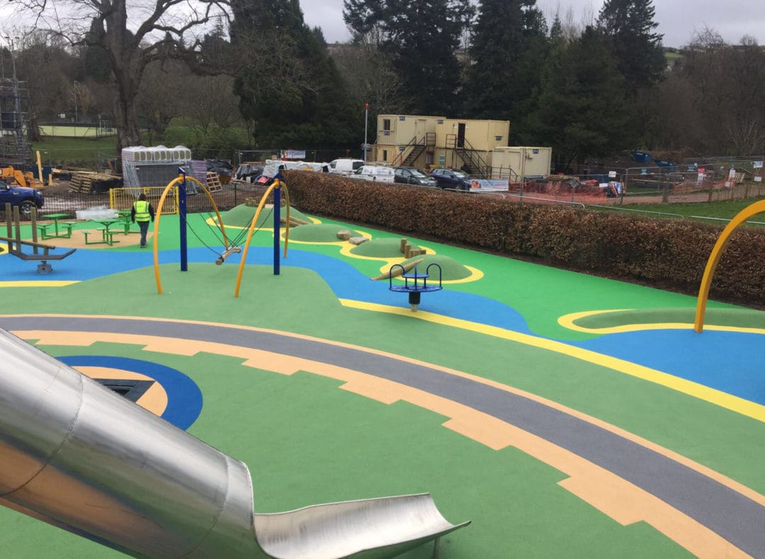 Wet Pour Surfacing for Tube Slide - Abacus Playgrounds